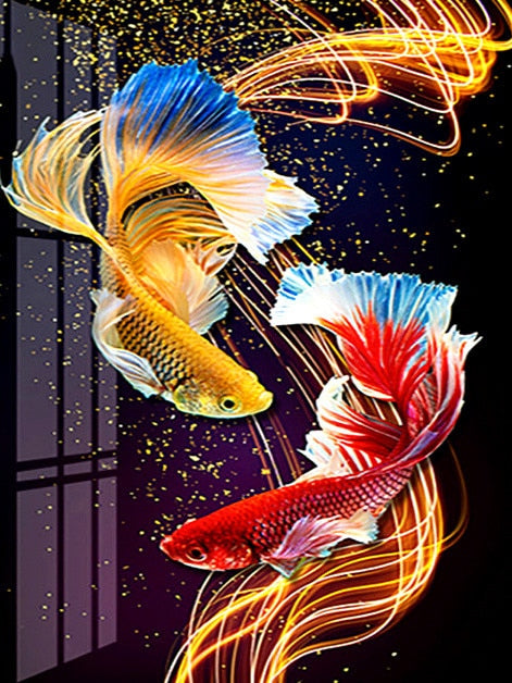 Sparkling Fishes - Diamond Painting Kit – Stiylo