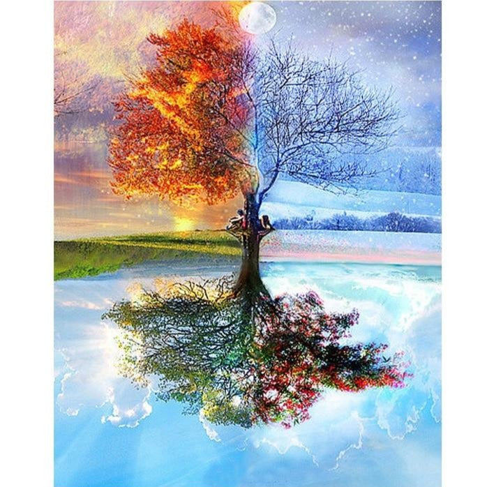 Fire & Ice Tree - Paint By Number Kit – Stiylo